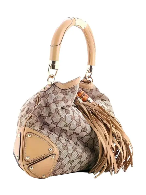 Gucci Indy Gg Canvas Medium Hobo Bag - Brown