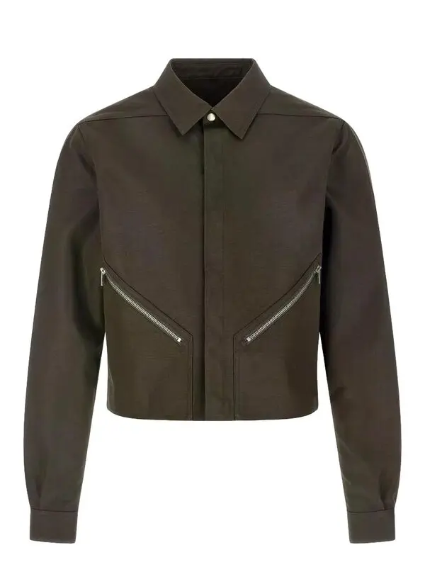 Rick Owens Tour Alice Cropped Shirt Jacket - Brown
