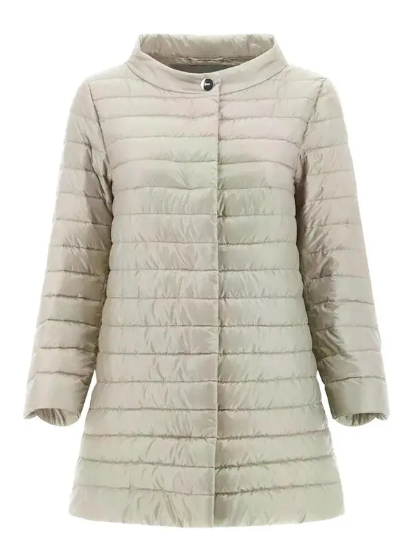 Herno Concealed-fastening Puffer Jacket - Neutrals