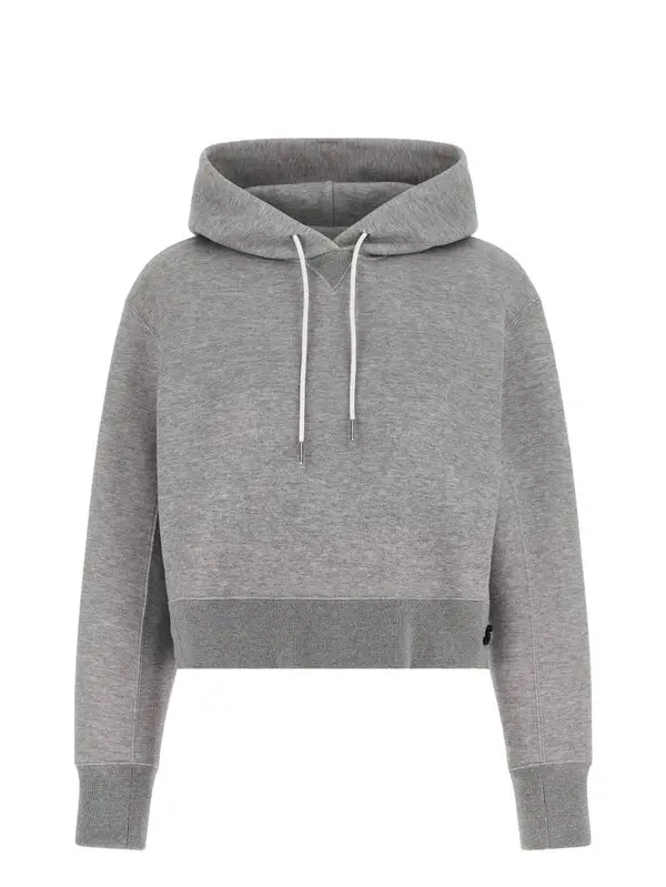 Sacai Cropped Hoodie - Grey