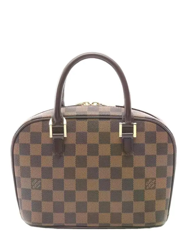 LOUIS VUITTON 2004 Damier Ebene Mini Sarria Handbag - Brown