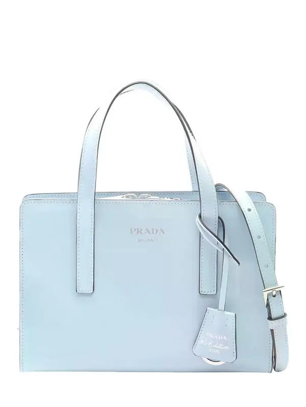 Prada 2010-2026 Spazzolato Re-edition 1995 Satchel - Blue