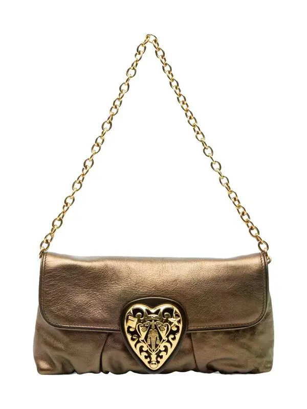 Gucci 2000-2015 Metallic Calfskin Hysteria Shoulder Bag - Brown