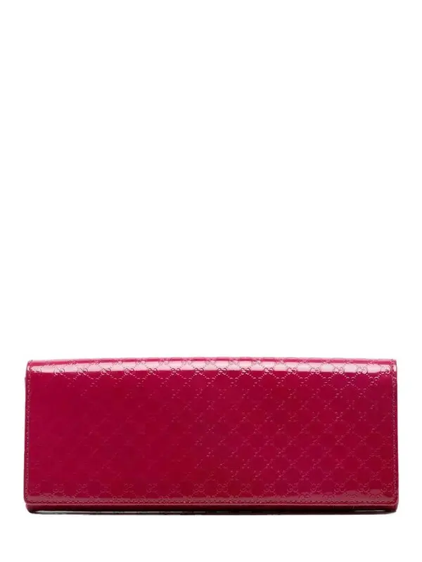 Gucci Microssima Patent Broadway Clutch - Pink