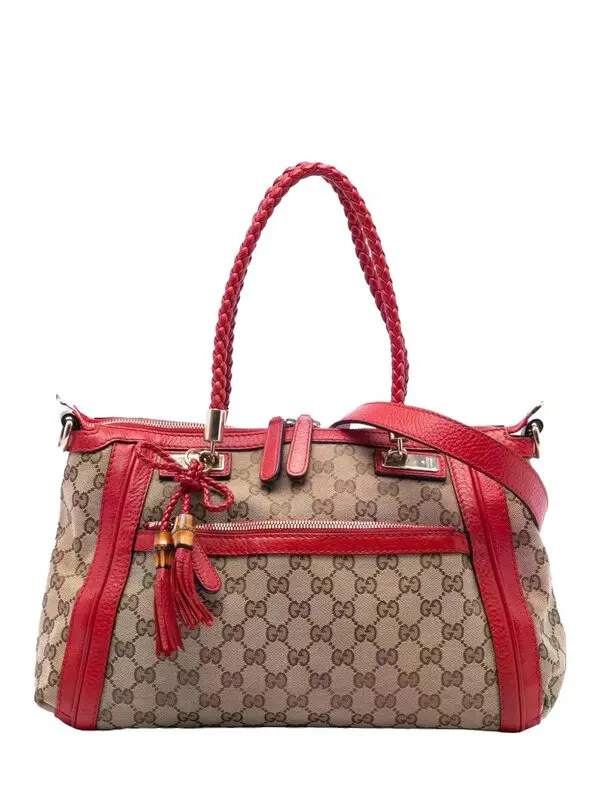 Gucci Gg Canvas Bella Satchel - Brown