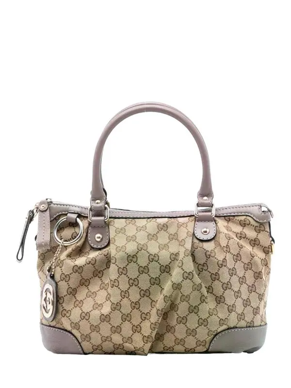 Gucci Gg Canvas Sukey Satchel - Brown