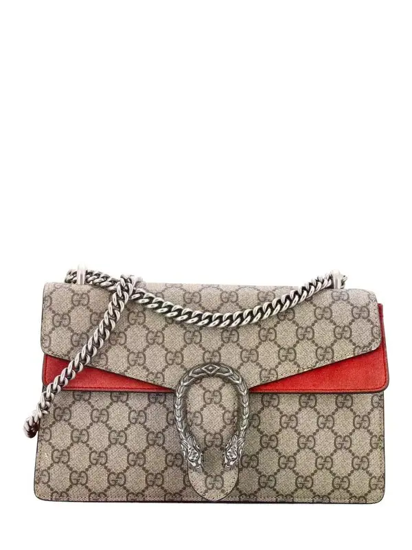 Gucci Dionysus Small Shoulder Bag Gg Coated Canvas - Brown