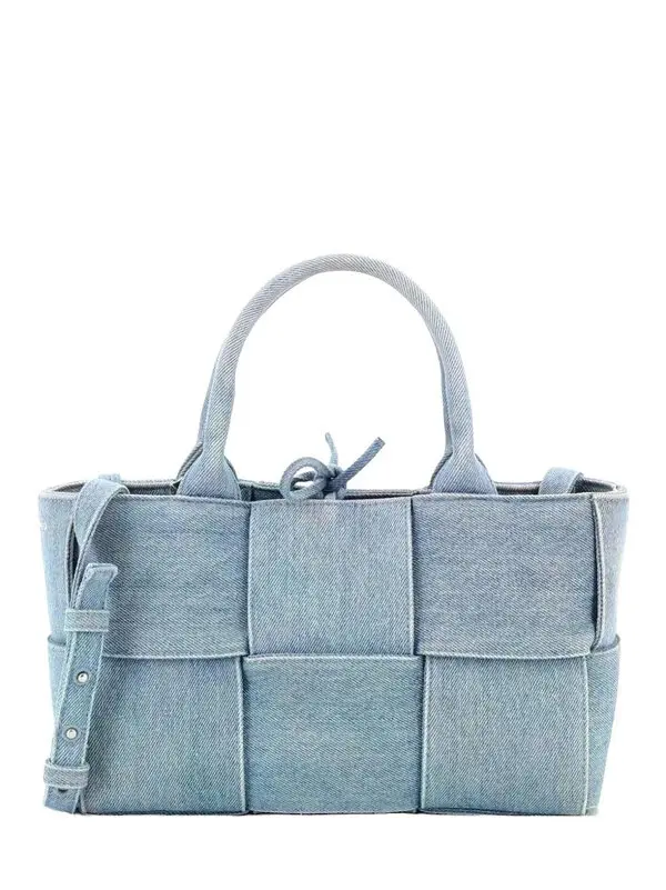 Bottega Veneta Arco Maxi Intrecciato Denim Mini Tote Bag - Blue