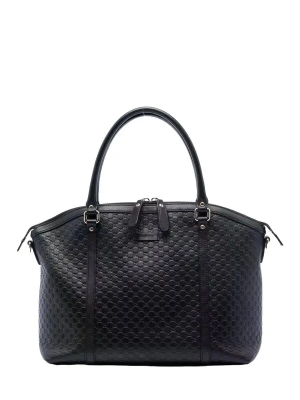 Gucci Large Guccissima Dome Satchel - Black