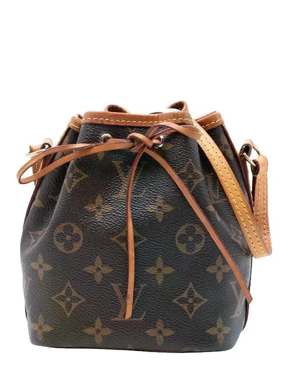 LOUIS VUITTON 2015 Monogram Nano Noe Bucket Bag - Brown