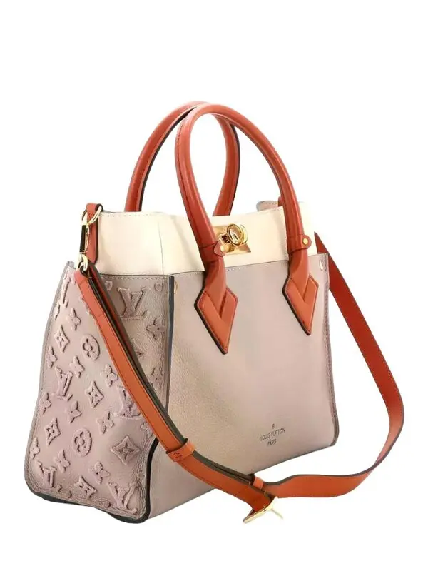 LOUIS VUITTON On My Side Monogram Tuffetage Leather Mm Tote Bag - Neutrals