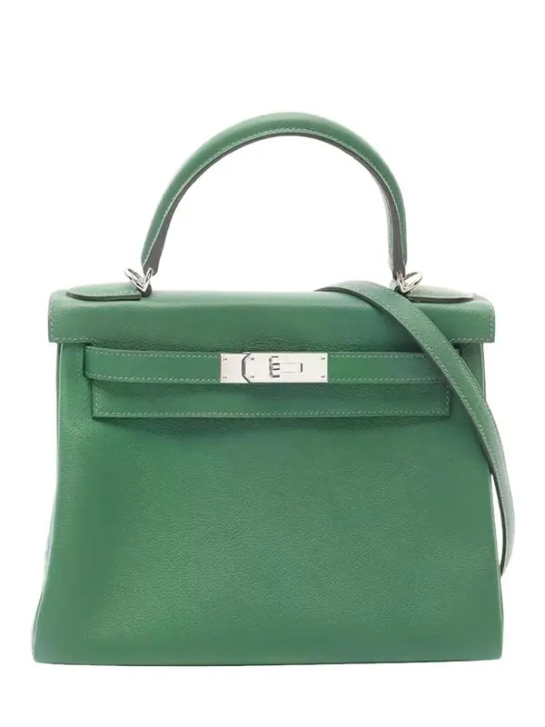 Hermès Evercolor Kelly Ii Retourne 28 Satchel - Green