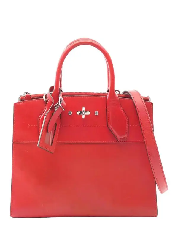 LOUIS VUITTON 2016 City Steamer Pm Satchel - Red