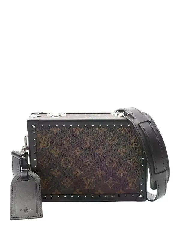 LOUIS VUITTON 2022 Monogram Macassar Clutch Box Crossbody Bag - Brown