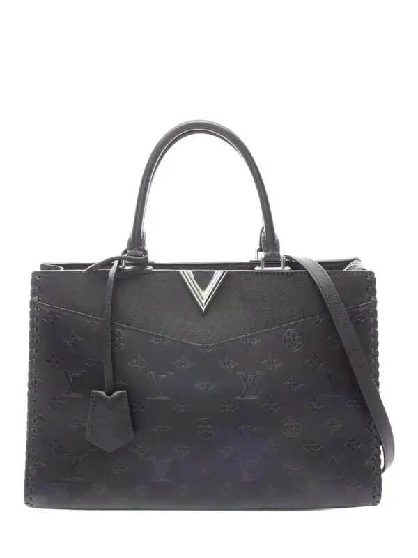 LOUIS VUITTON 2021-2026 Monogram Calfskin Very Zipped Tote Satchel - Black