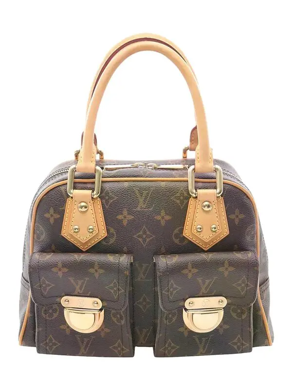 LOUIS VUITTON 2008 Monogram Manhattan Pm Handbag - Brown