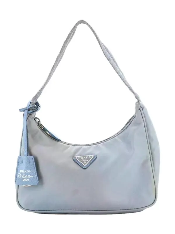 Prada Re-edition 2000 Tessuto Mini Hobo Bag - Blue