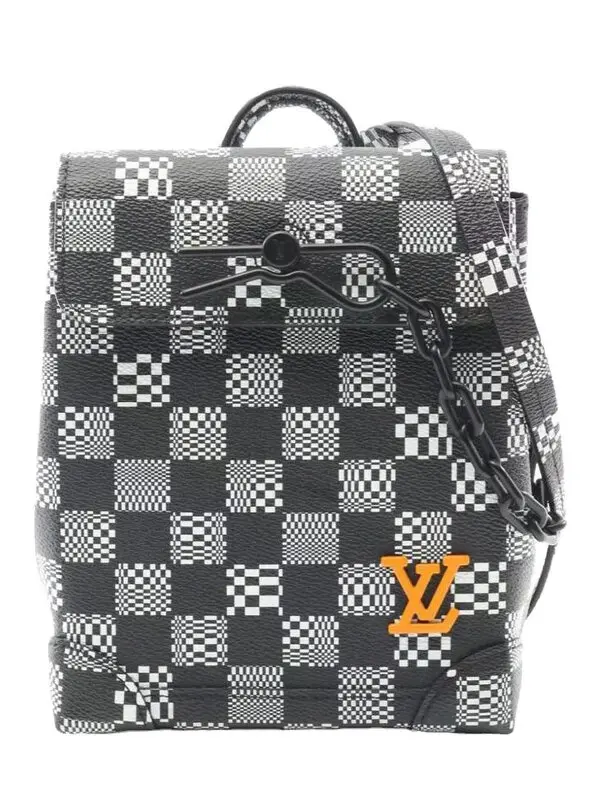LOUIS VUITTON Damier Distorted Steamer Xs Crossbody Bag 2021-2026 - Black