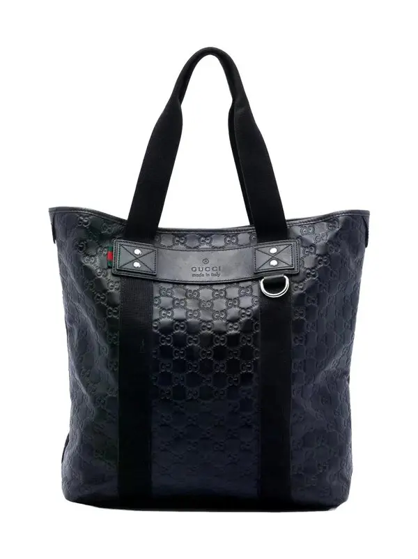 Gucci Sima Web Tote Bag - Black