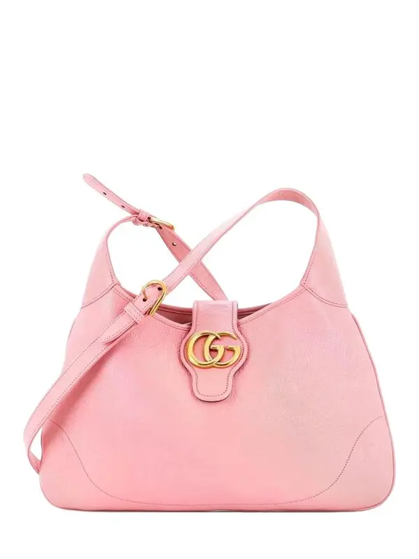 Gucci Aphrodite Leather Medium Shoulder Bag - Pink