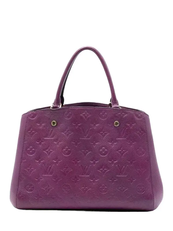 LOUIS VUITTON 2014 Monogram Empreinte Montaigne Mm Satchel - Purple