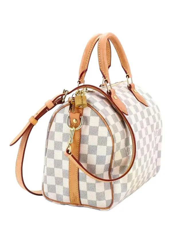 LOUIS VUITTON Speedy Bandouliere 25 Satchel - White