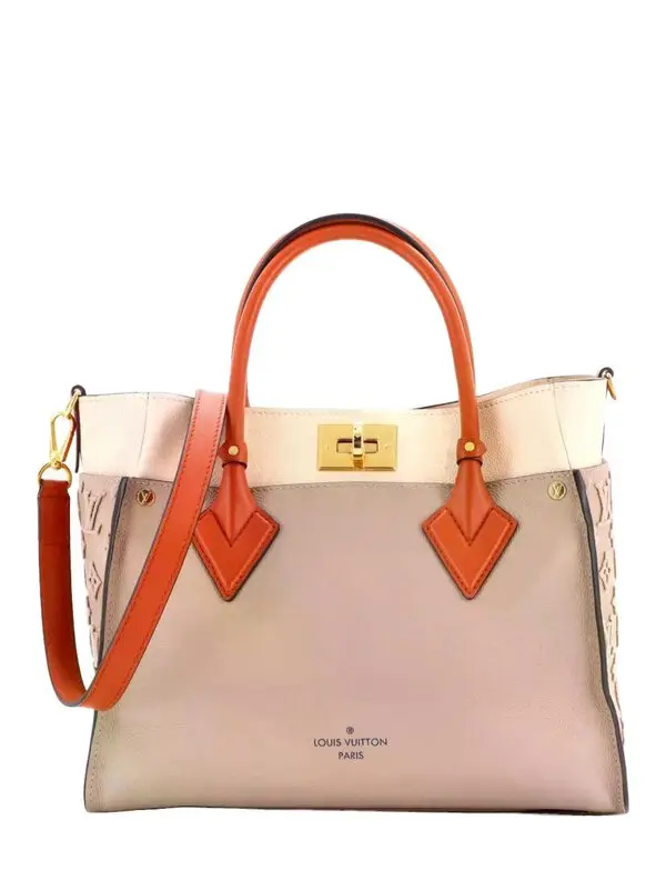 LOUIS VUITTON On My Side Monogram Tuffetage Leather Mm Tote Bag - Neutrals