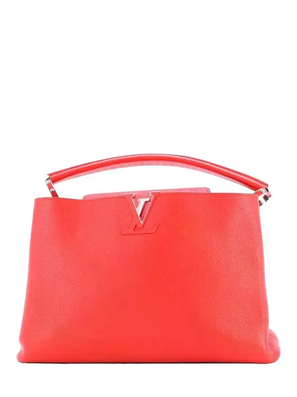 LOUIS VUITTON Capucines Gm Satchel - Red