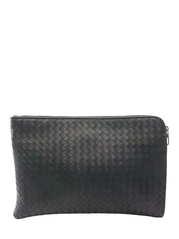 Bottega Veneta Nappa Intrecciato Business Clutch Bag - Black