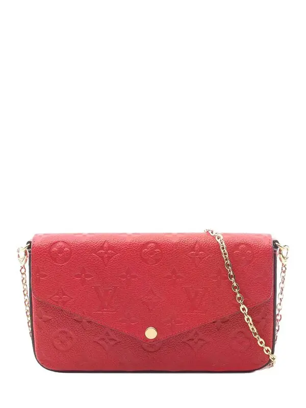LOUIS VUITTON 2010-2026 Monogram Empreinte Pochette Felicie - Red