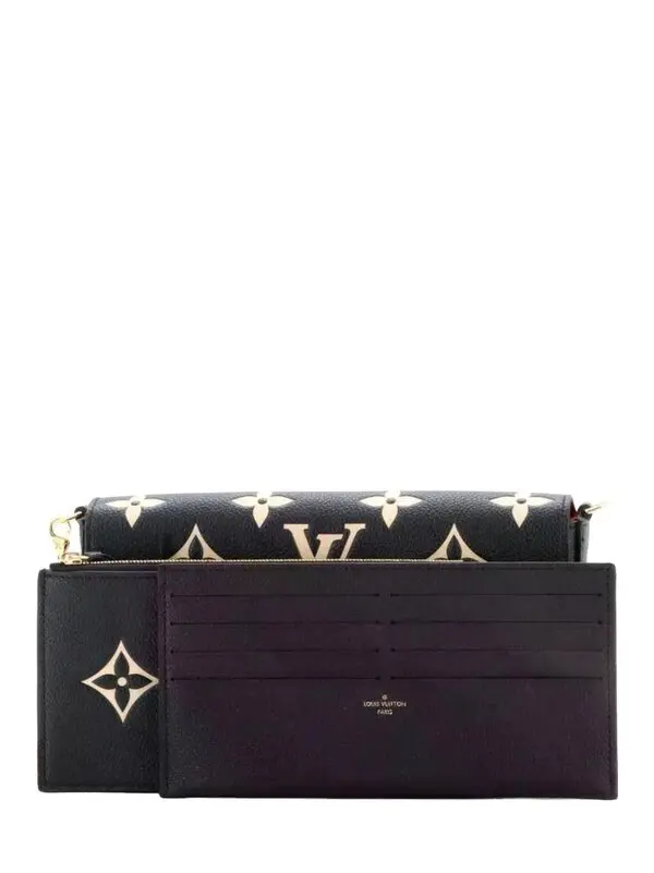 LOUIS VUITTON Felicie Pochette Bicolor Monogram Empreinte Giant - Black