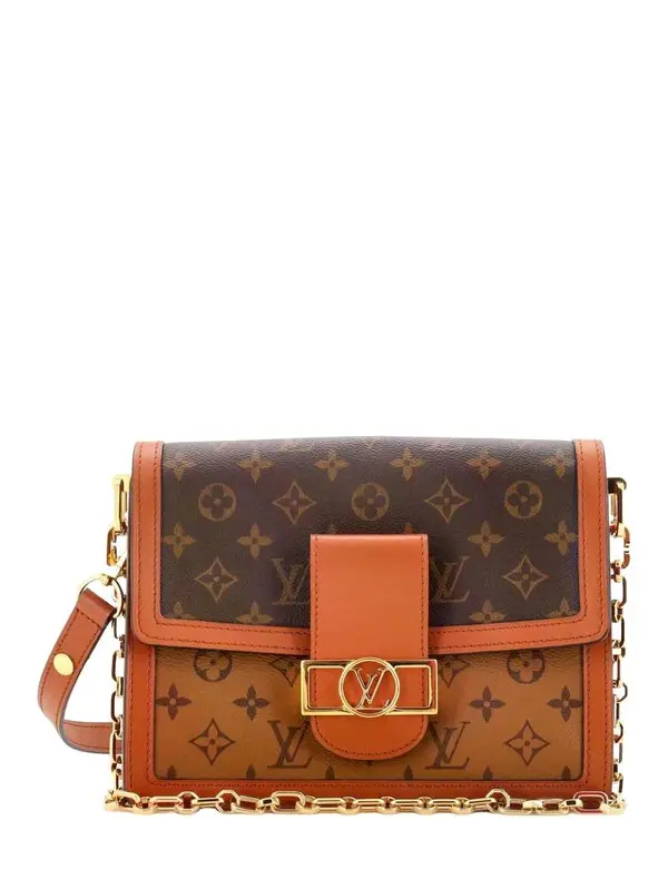 LOUIS VUITTON Dauphine Reverse Monogram Canvas Mm Shoulder Bag - Brown
