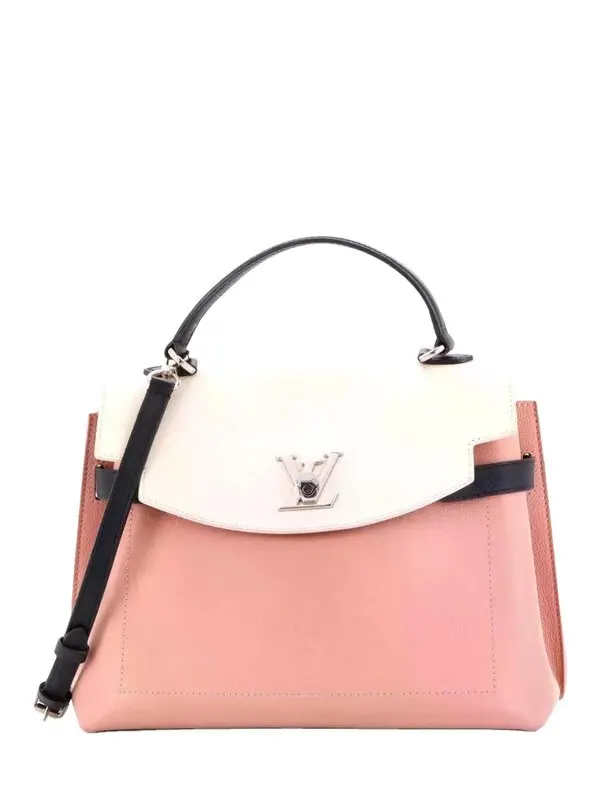 LOUIS VUITTON Lockme Ever Handbag Leather Mm Satchel - Pink