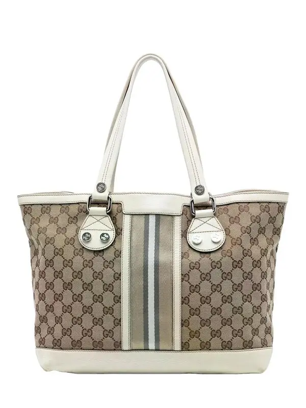 Gucci Gg Canvas Web Sunset Tote Bag - Brown