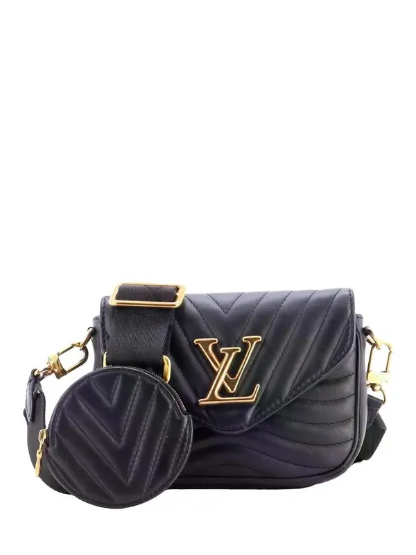 LOUIS VUITTON New Wave Multi Pochette Quilted Leather Crossbody Bag - Black