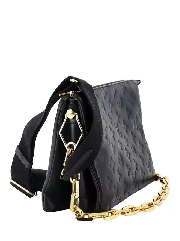 LOUIS VUITTON Coussin Pm Embossed Lambskin Crossbody Bag - Black