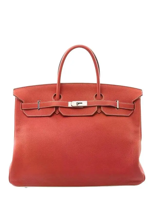 Hermès 2011 Birkin 40 Handbag Clemence - Red