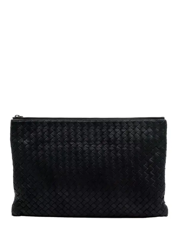 Bottega Veneta Nappa Intrecciato Clutch Bag - Black