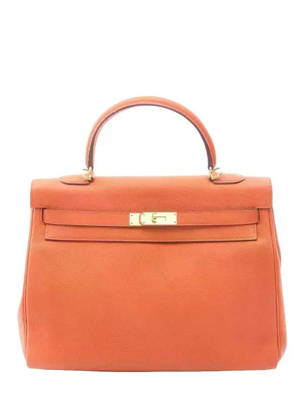 Hermès 2016 Togo Kelly Ii Retourne 35 Handbag - Orange