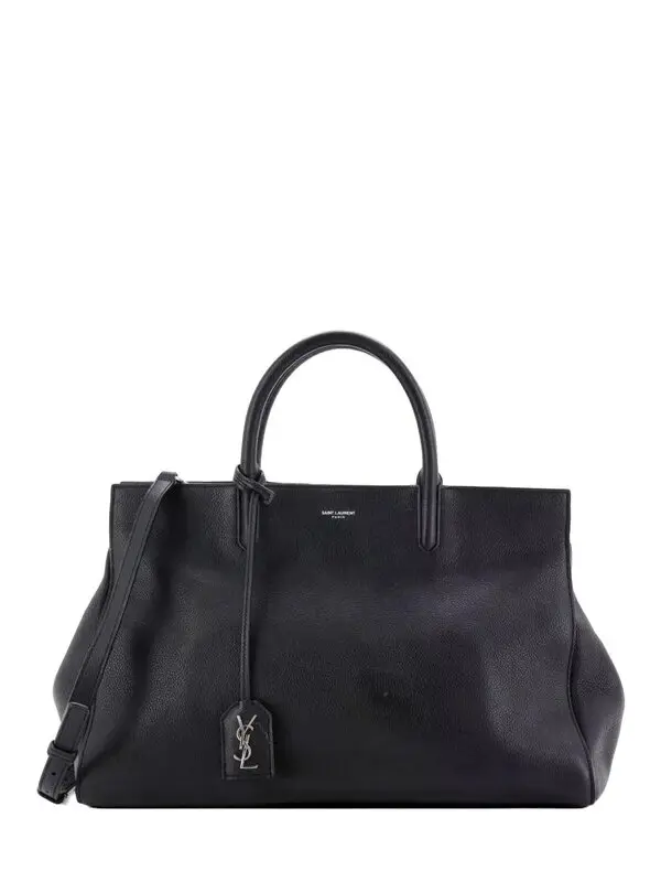 Saint Laurent Rive Gauche Cabas Medium Tote Bag - Black