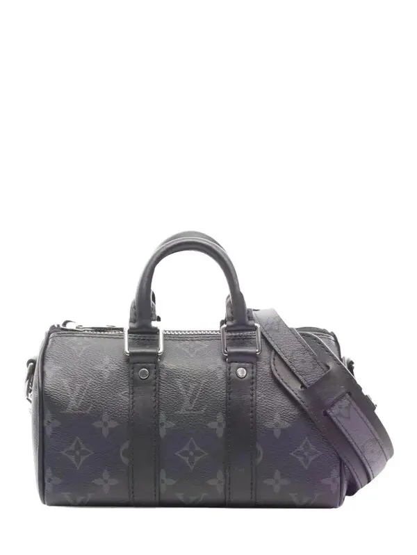 LOUIS VUITTON Monogram Eclipse Keepall Bandouliere Xs Satchel - Black