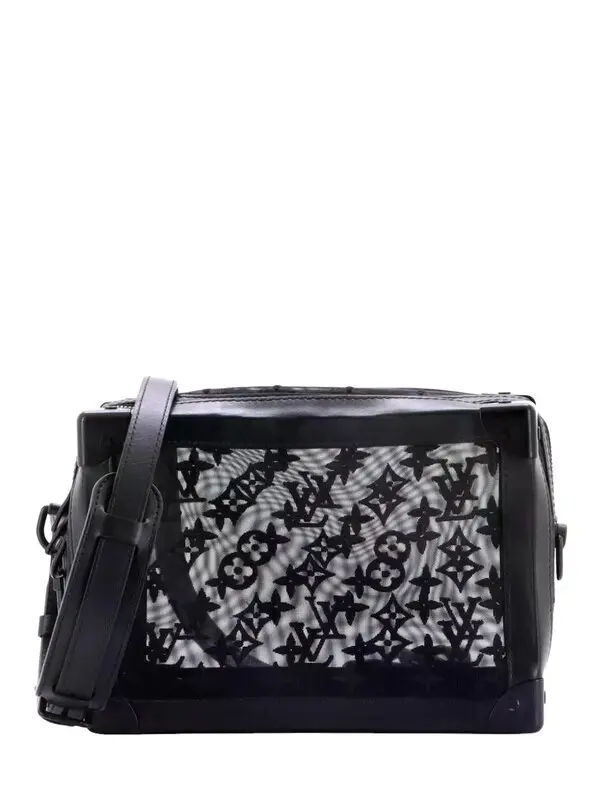 LOUIS VUITTON Soft Trunk Monogram Mesh Crossbody Bag - Black