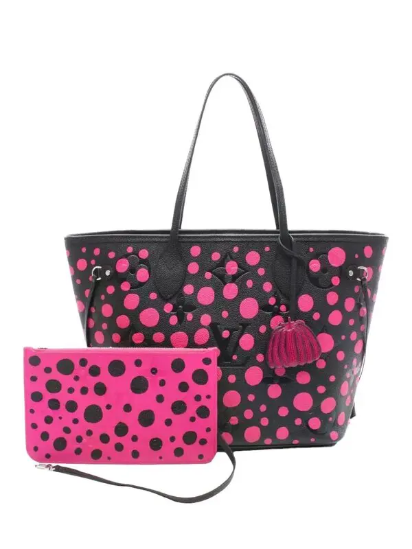 LOUIS VUITTON Yayoi Kusama Infinity Dots Neverfull Mm Tote Bag - Black