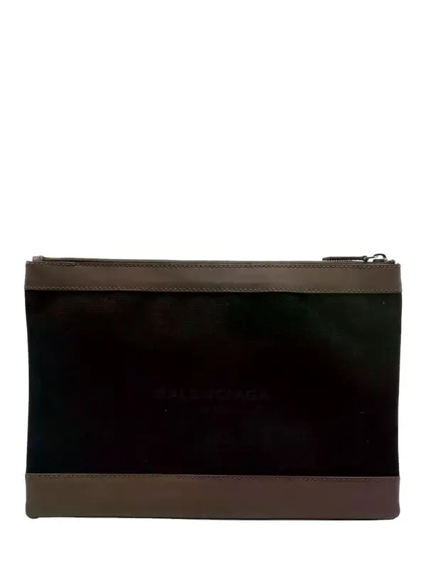 Balenciaga Canvas Clip M Clutch - Black