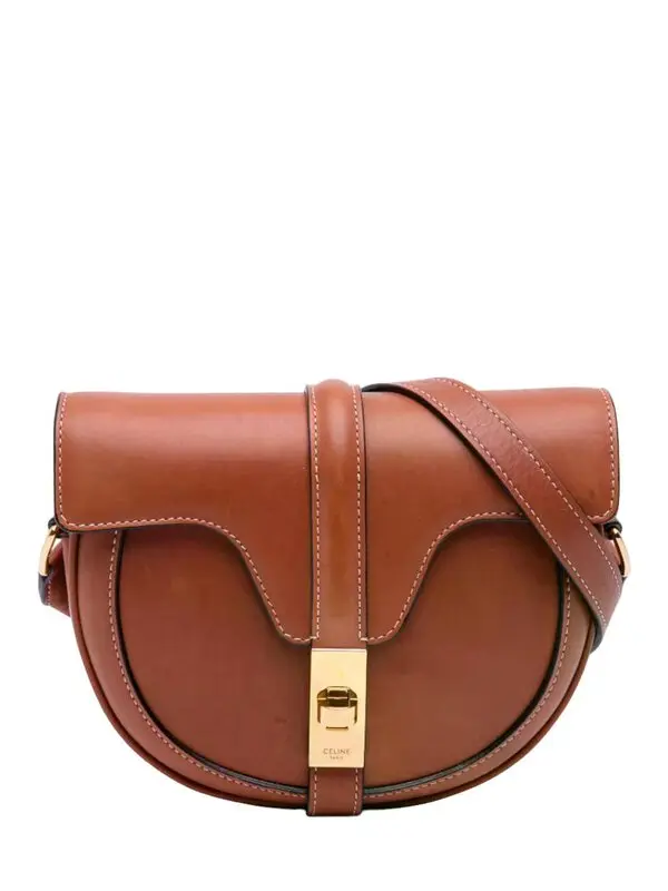 Celine Small Calfskin Besace 16 Crossbody Bag - Brown