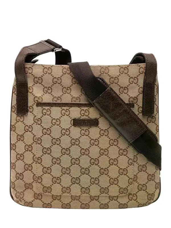 Gucci Gg Canvas Crossbody Bag - Brown
