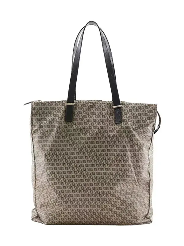 Fendi 2010-2026 Micro Zucchino Nylon Tote Bag - Brown