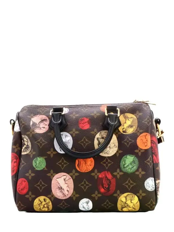 LOUIS VUITTON Speedy Bandouliere Fornasetti Cameo Monogram Canvas 25 - Brown