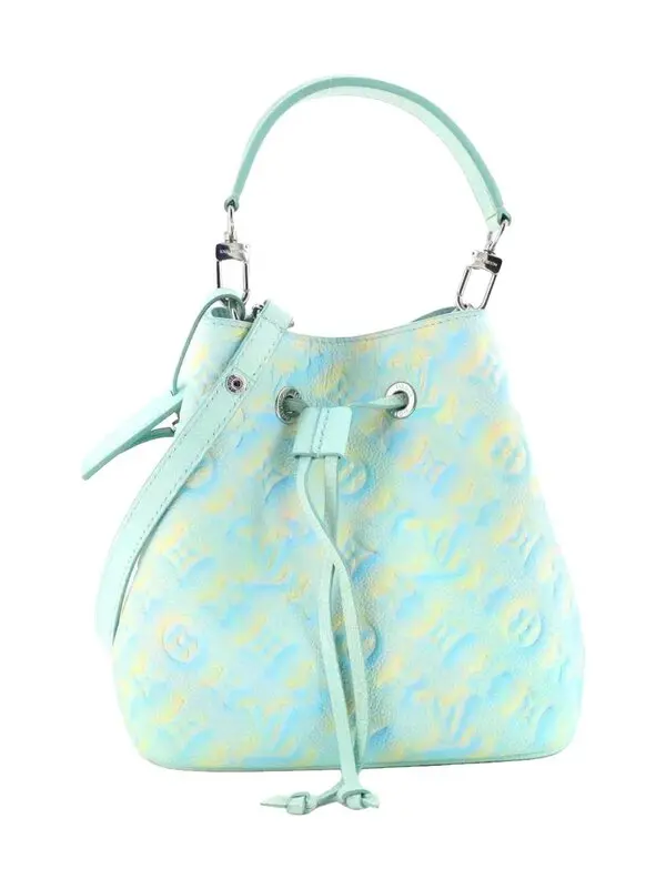 LOUIS VUITTON Neonoe Bb Bucket Bag Stardust Monogram Empreinte Leather - Blue
