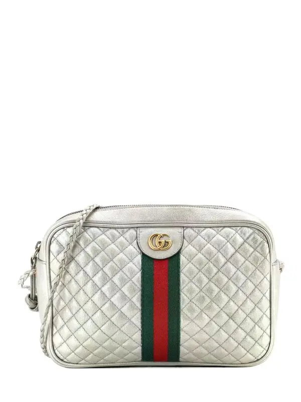 Gucci Trapuntata Camera Small Crossbody Bag - Grey